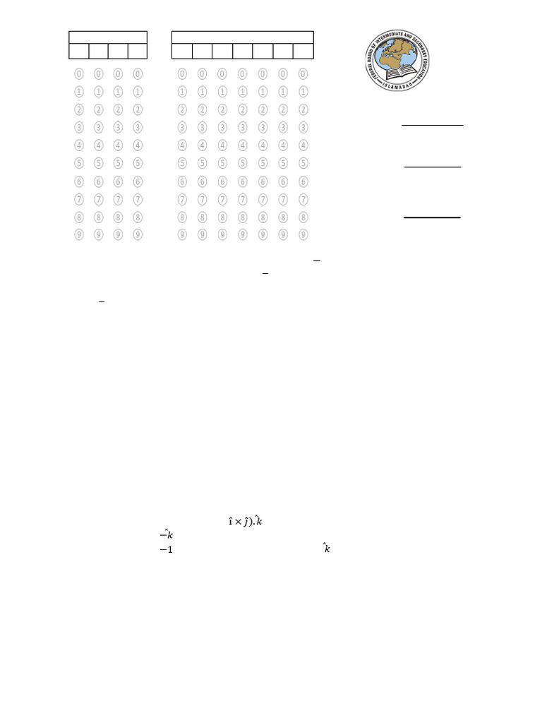 HSSC-I Physics Model Question Paper | PDF | Momentum | Waves