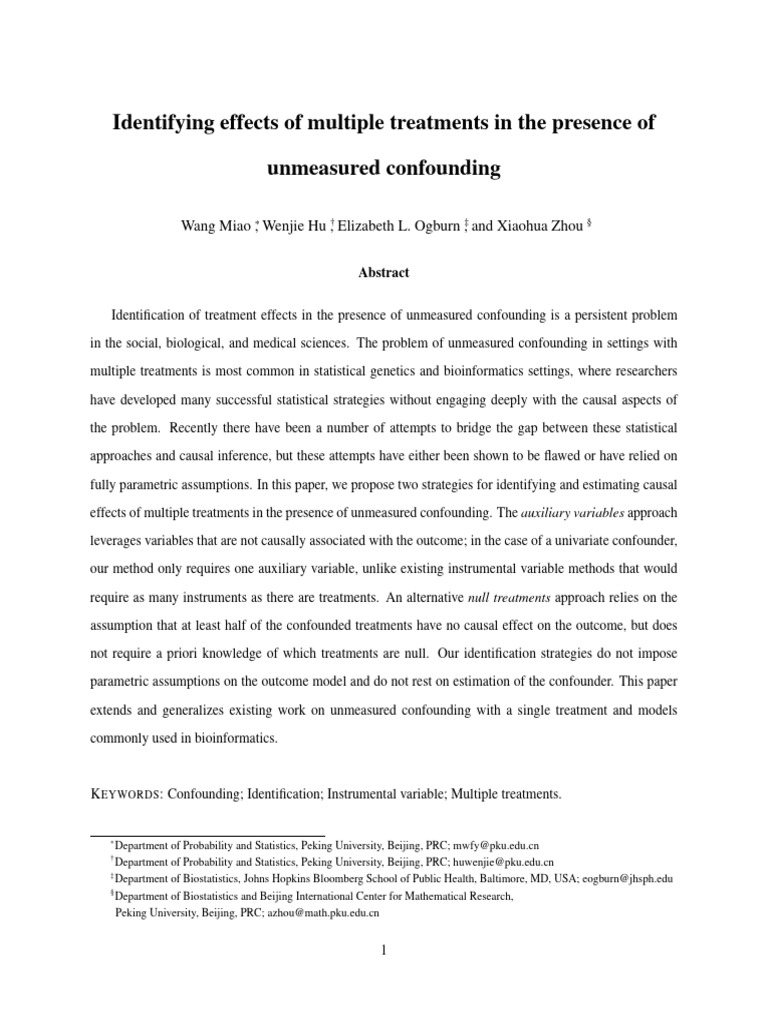 Identifying Effects of Multiple Treatments in The Presence of ...