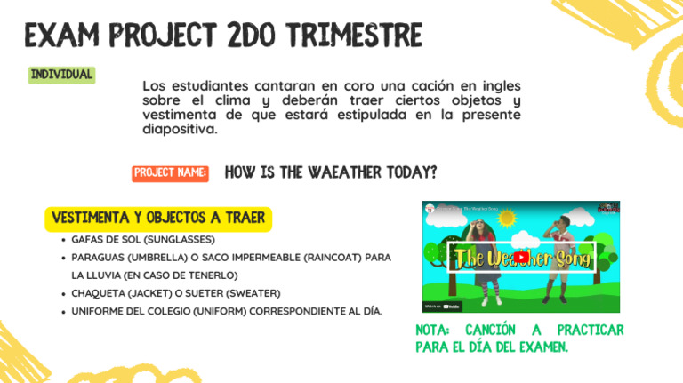 Proyecto Ingles - 4to Grado | PDF