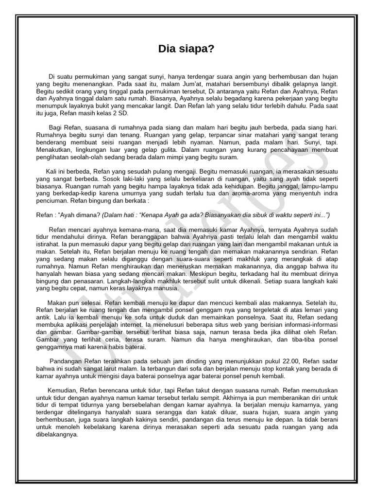 Contoh Teks Cerpen | PDF