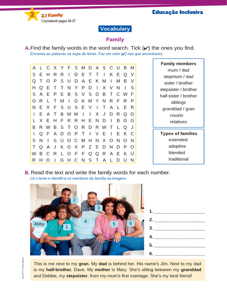 Allst7 Ed Inclusiva Worksheets Unit2 | PDF | Linguistic Morphology | Linguistic Typology