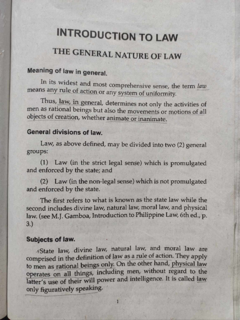 INTRODUCTION OF LAW | PDF