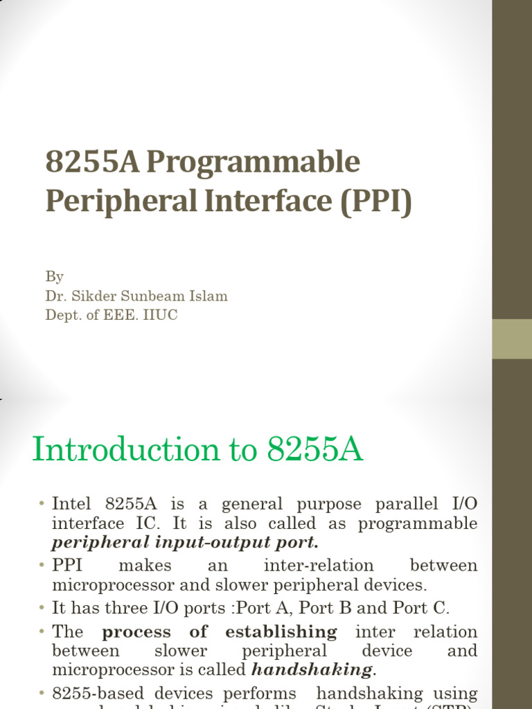 8255a-ppi-ssi | PDF | Computer Data | Computing