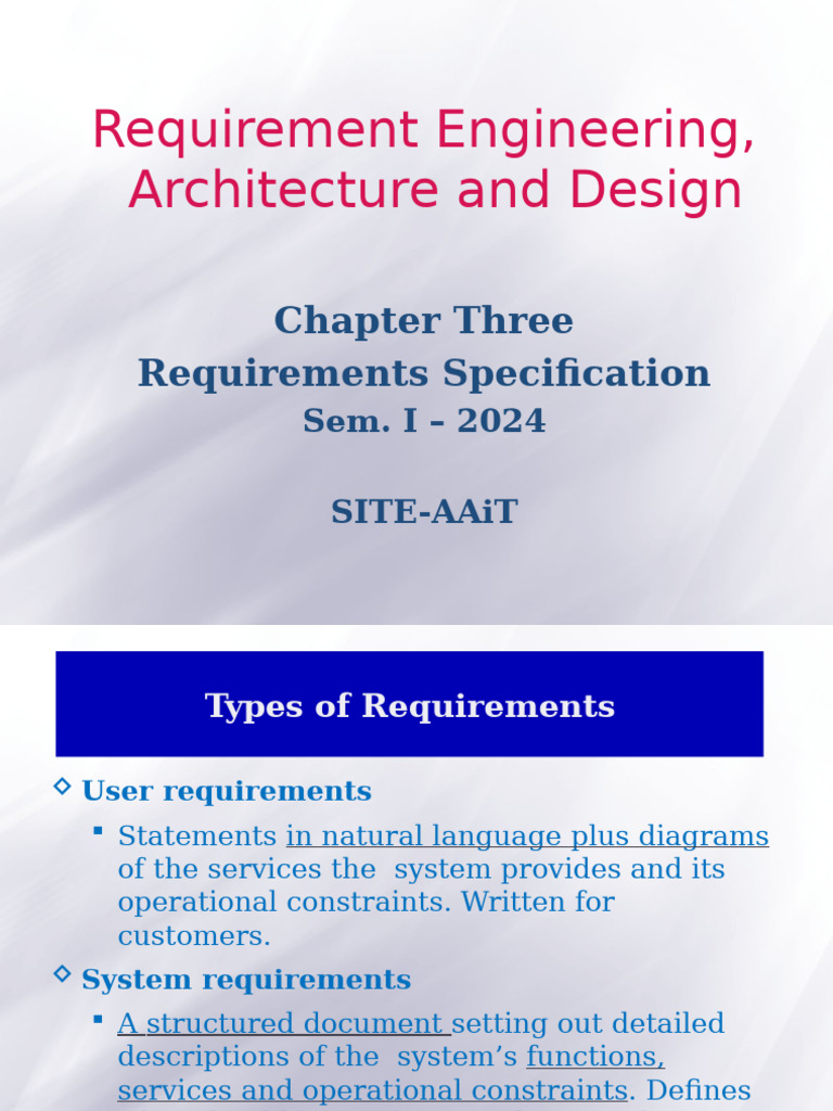 3 - Chapter Three | PDF | Specification (Technical Standard) | System