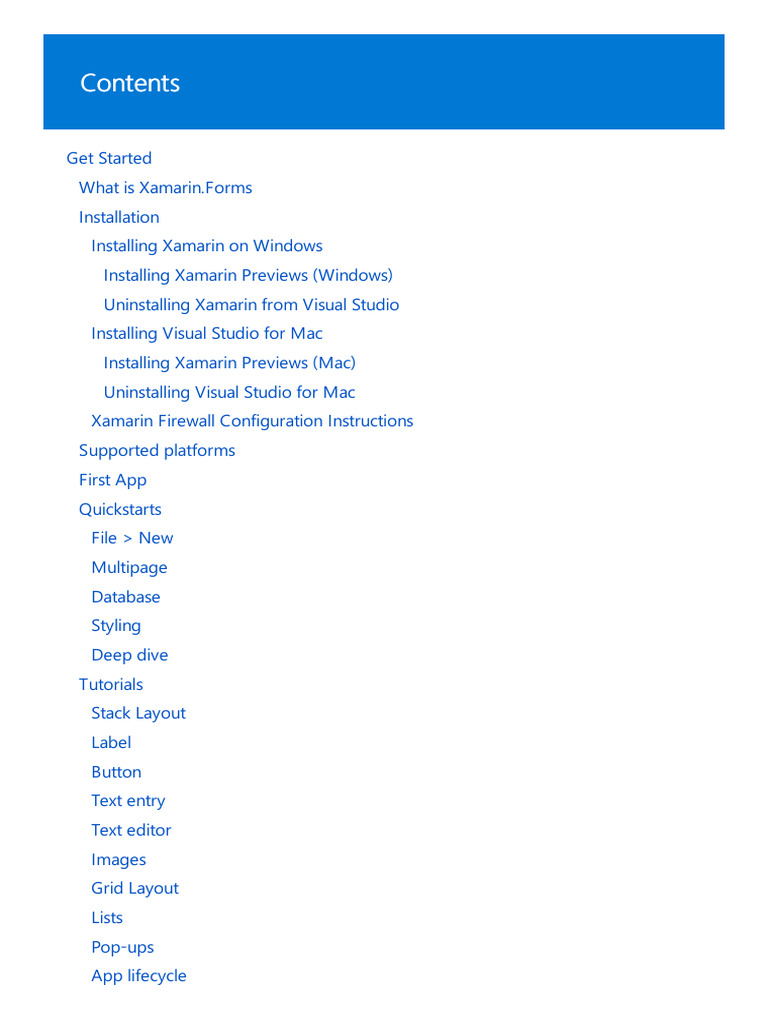 Xam Forms | PDF | Xamarin | Extensible Application Markup Language