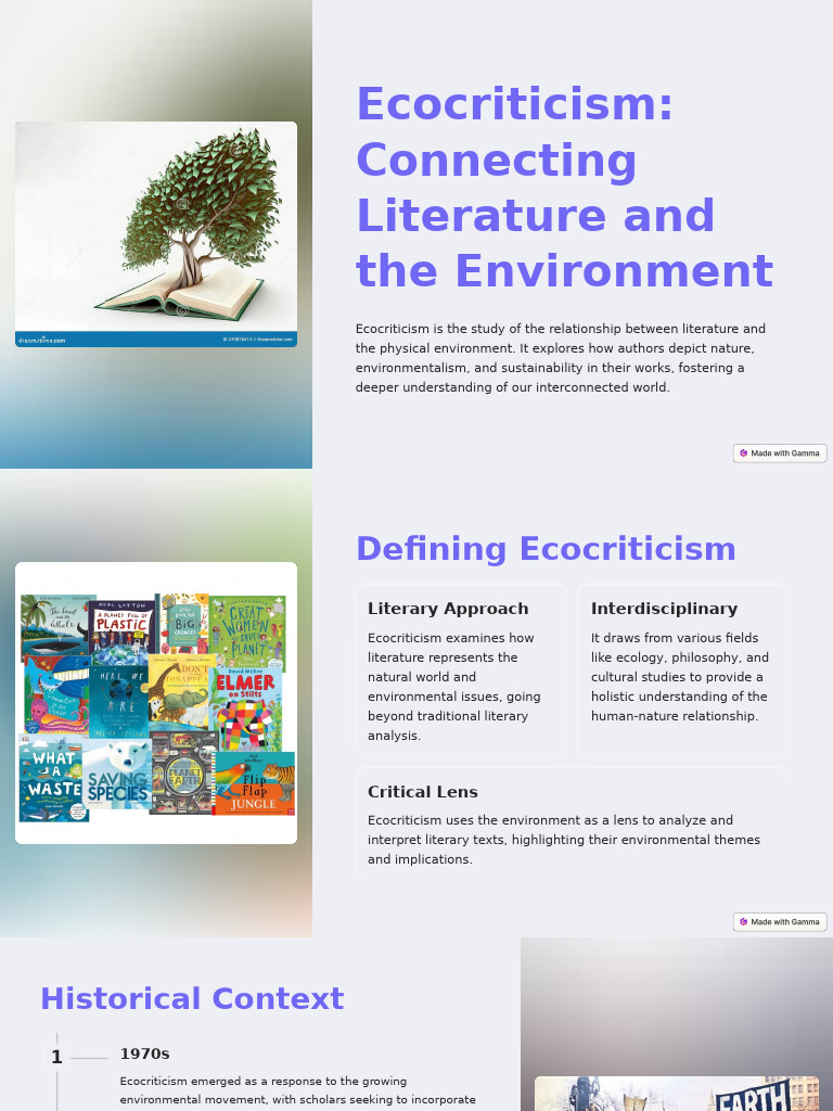 Ecocriticism Connecting Literature and The Environment | PDF ...