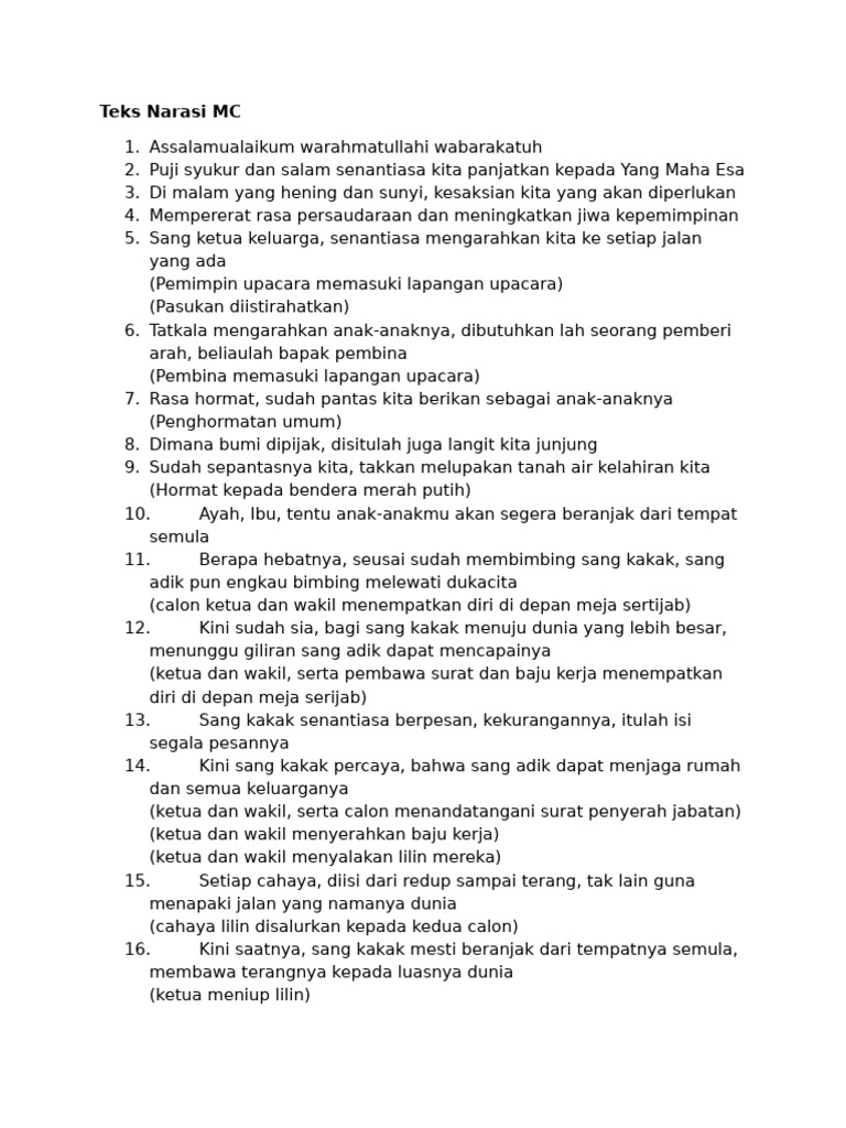 Narasi Sertijab Simbolis | PDF