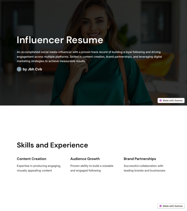 Influencer-Resume | PDF
