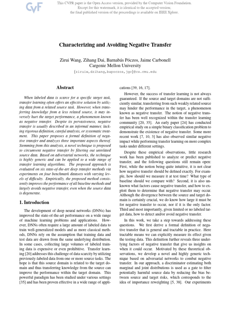 Wang_Characterizing_and_Avoiding_Negative_Transfer_CVPR_2019_paper | PDF | Deep Learning ...