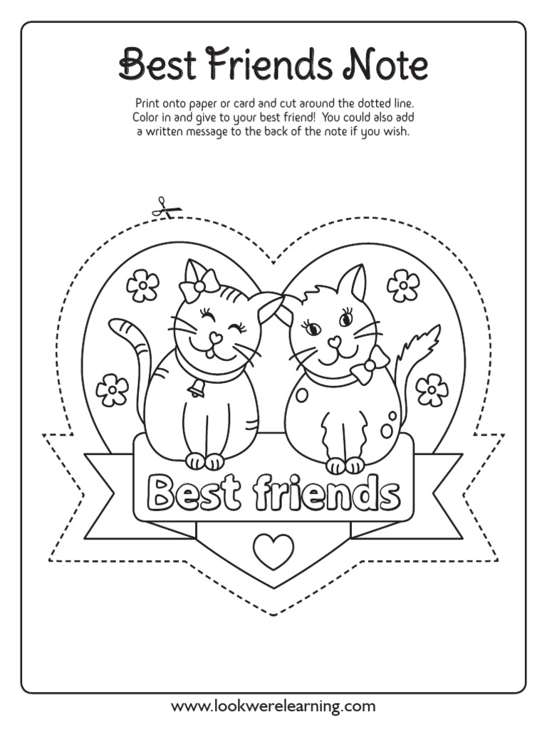 Best Friends Printable Notecards | PDF
