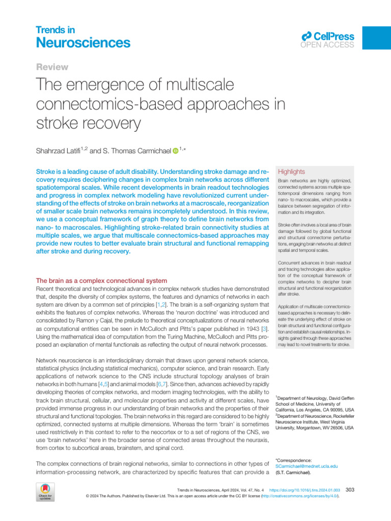 The Emergence of Multiscale Connectomics Based App | PDF | Brain ...