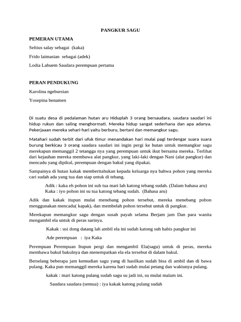 Cerita Pangkur Sagu | PDF