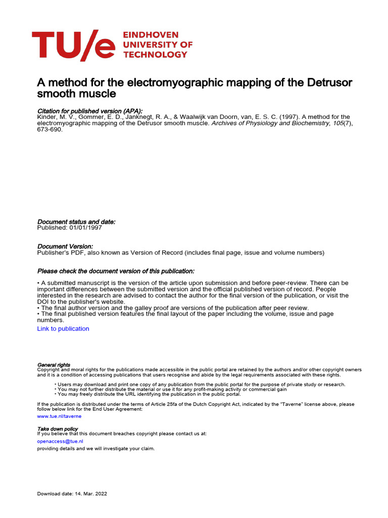 detrusor emg map | PDF | Electromyography | Urination