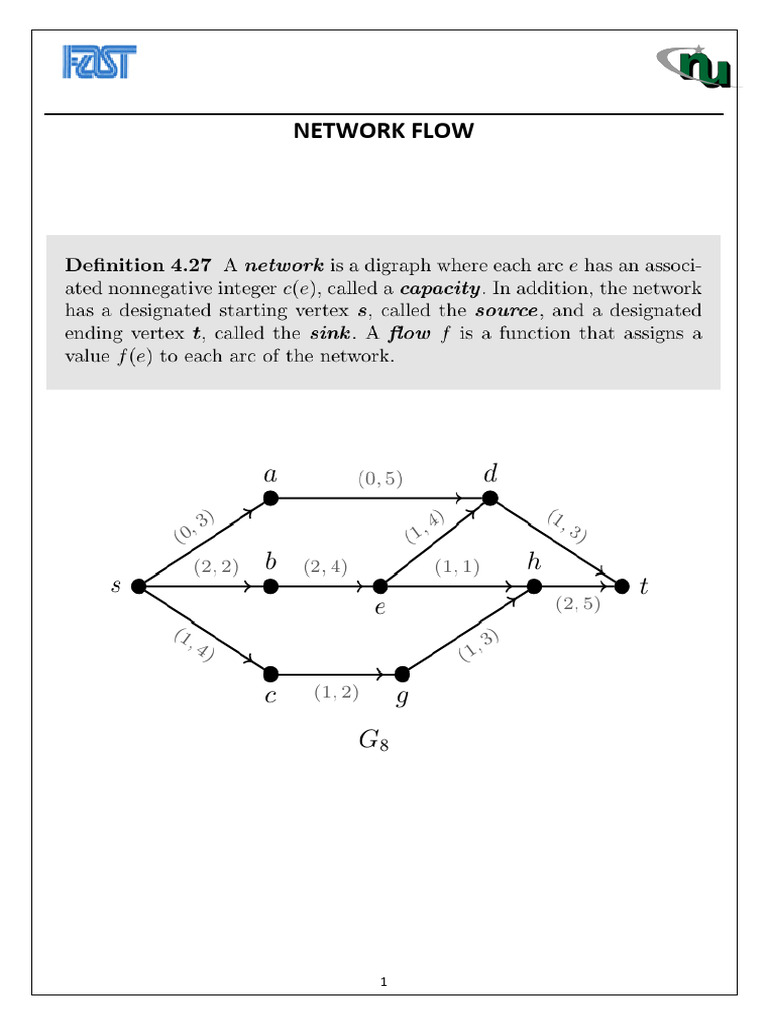 Lecture 15-Network Flow | PDF | Vertex (Graph Theory) | Computational Problems