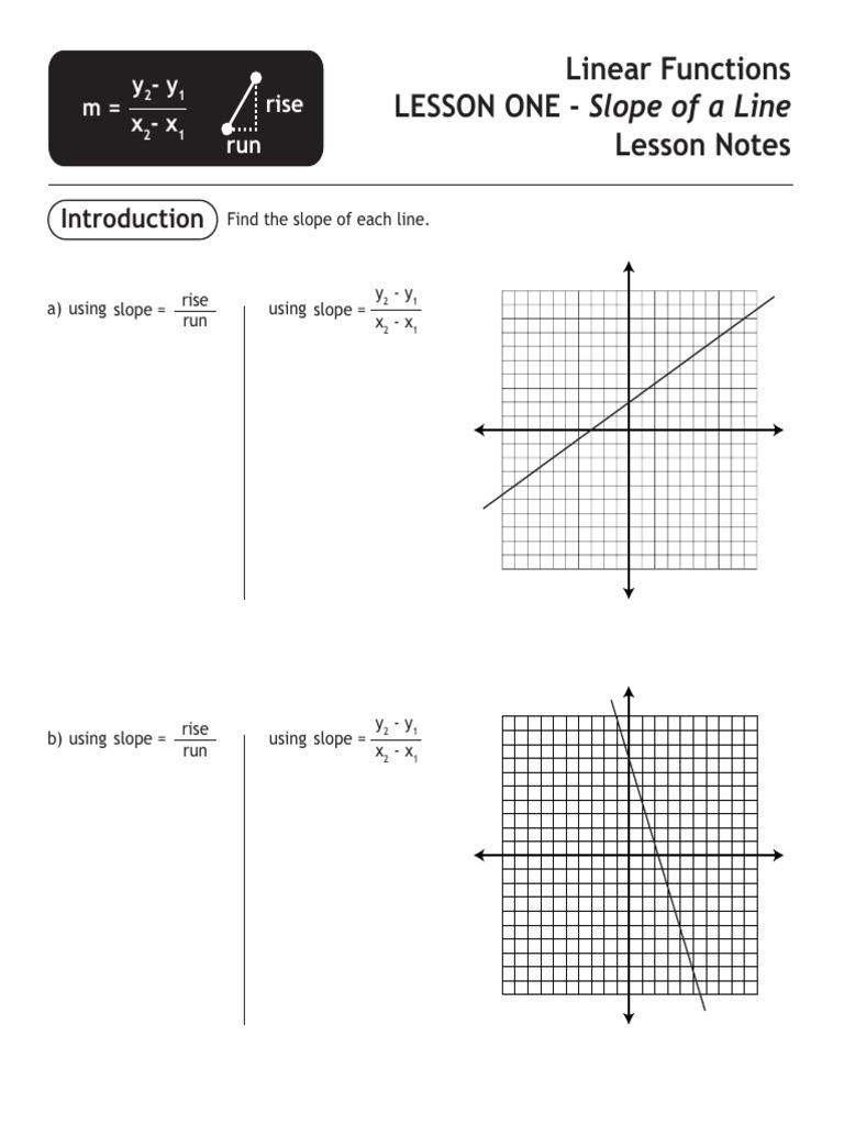 Mathematics 10C_ (Line slop)Workbook.pdf gg (1)_removed (1) (1) | PDF | Line (Geometry) | Equations