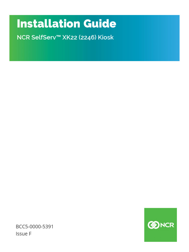 Installation Guide: NCR Selfserv™ Xk22 (2246) Kiosk | PDF | Electrical ...