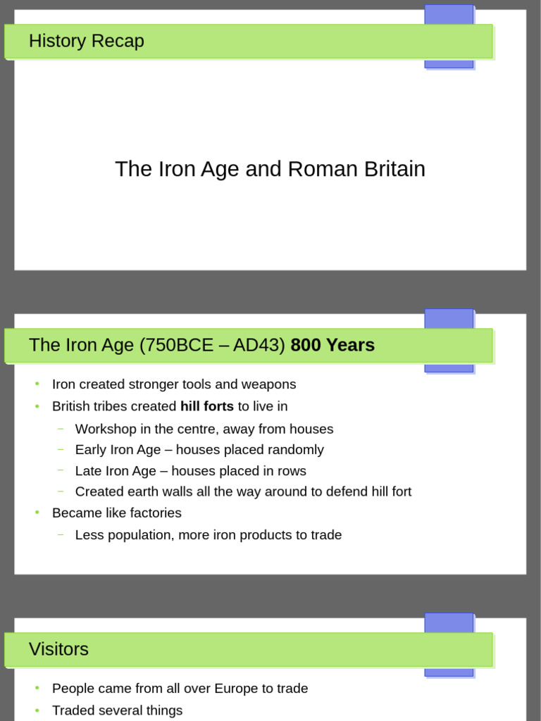 Year 4 History Recap - Iron Age & Romans | PDF | Roman Britain ...