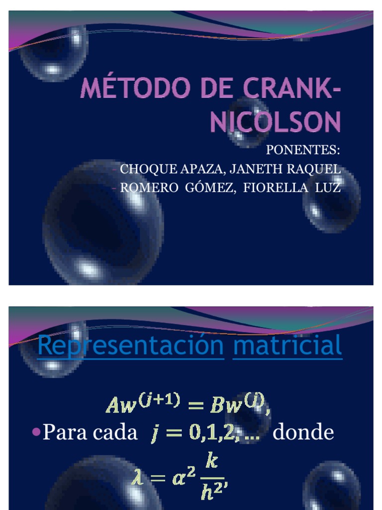 Método de Crank - Nicolson | PDF | Ciencia y matemáticas