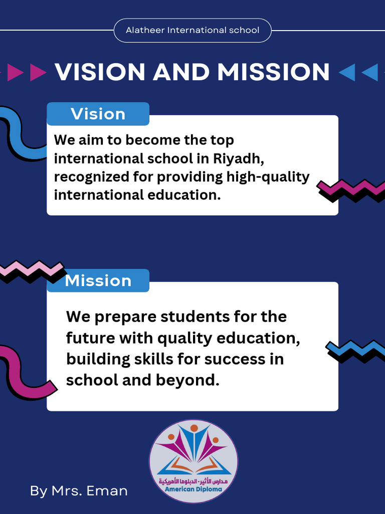 Blue Illustrative Company Vision and Mission Poster | PDF