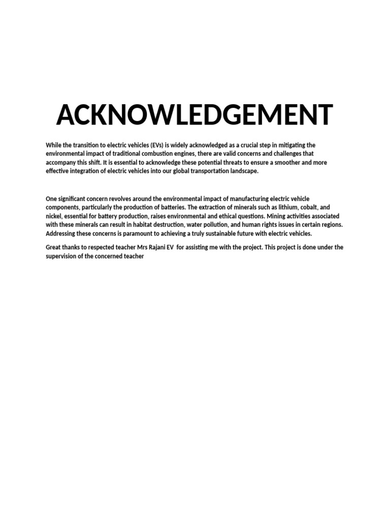 Acknowledgement | PDF