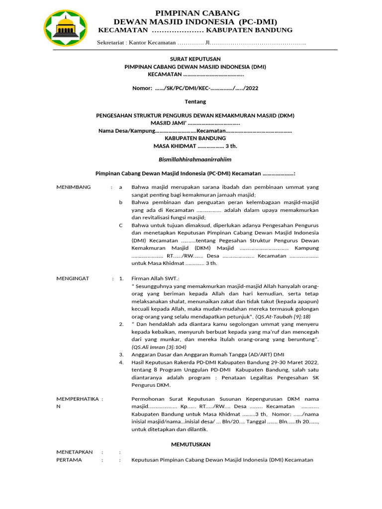 Format SK - DKM | PDF