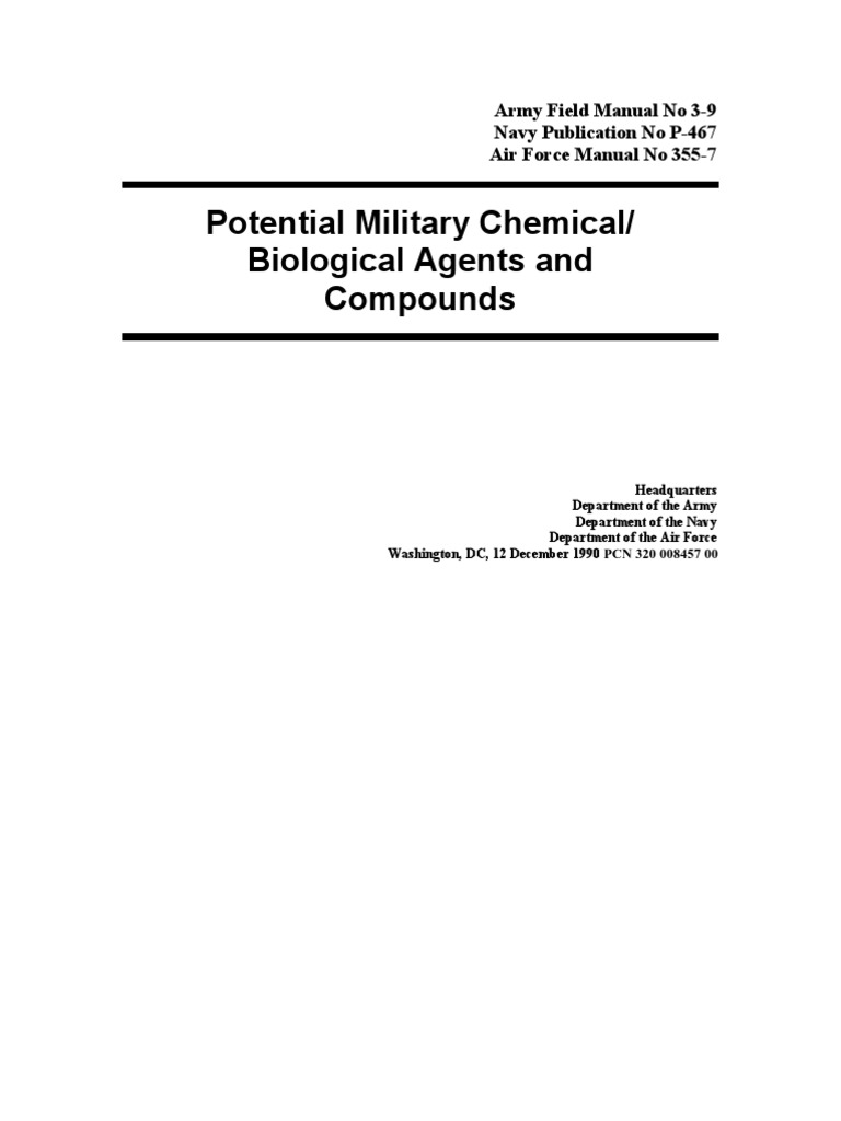 Fm3-9 Potential Military Chemical Biological Agents and Compounds | PDF ...