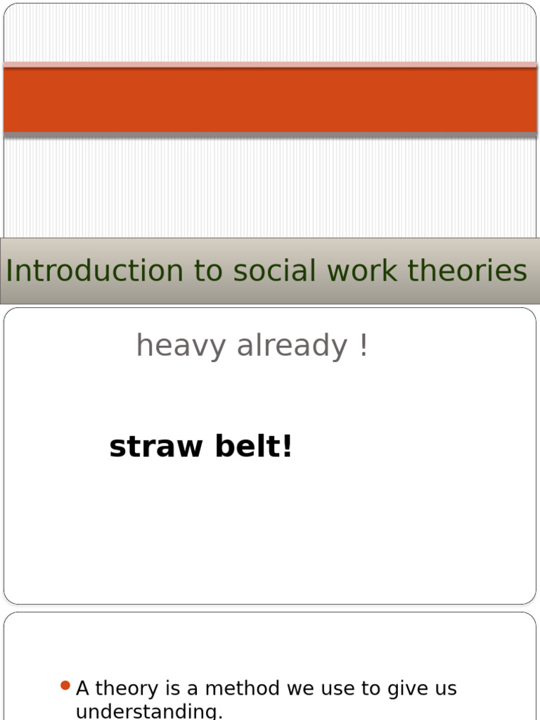 Intro Social Work Theories.P7 | PDF | Aids | Theory