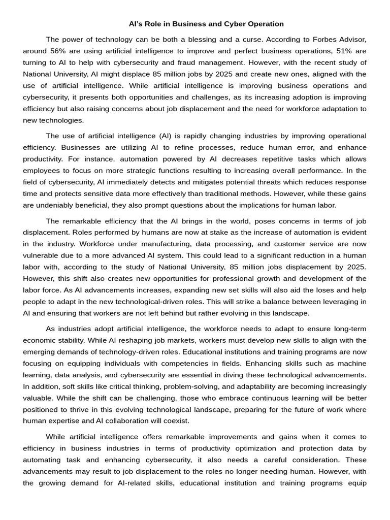 Expository Essay Sample | PDF | Artificial Intelligence | Intelligence ...