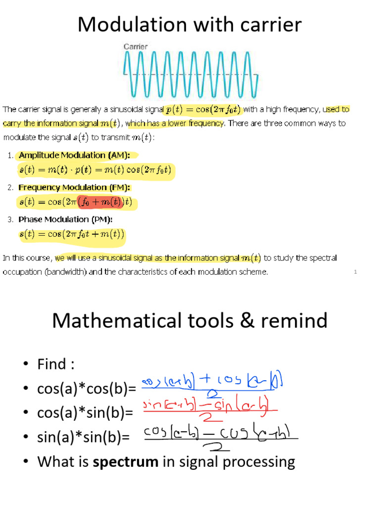 Hafta) Modulation With Carrier | PDF | Modulation | Electronic Engineering