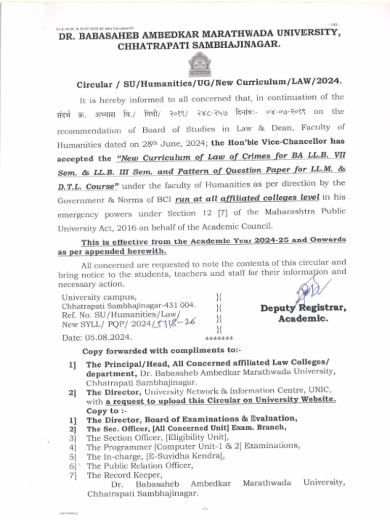 Circular New Law PQP 24 25 | PDF