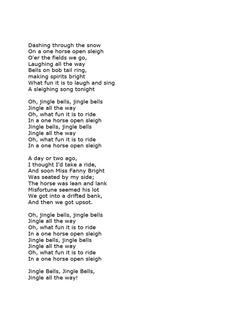 Jingle Bells Lyrics and Poem | PDF | Poetry