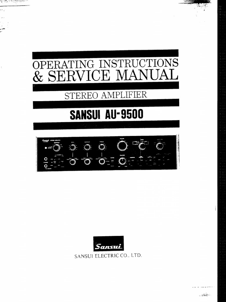 Sansui Au-9500 Stereo Amplifier | PDF