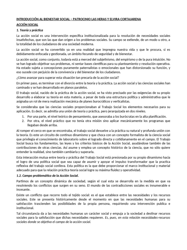 Resumen INTRODUCCIÓN AL BIENESTAR SOCIAL | PDF | Trabajo Social | Sociedad