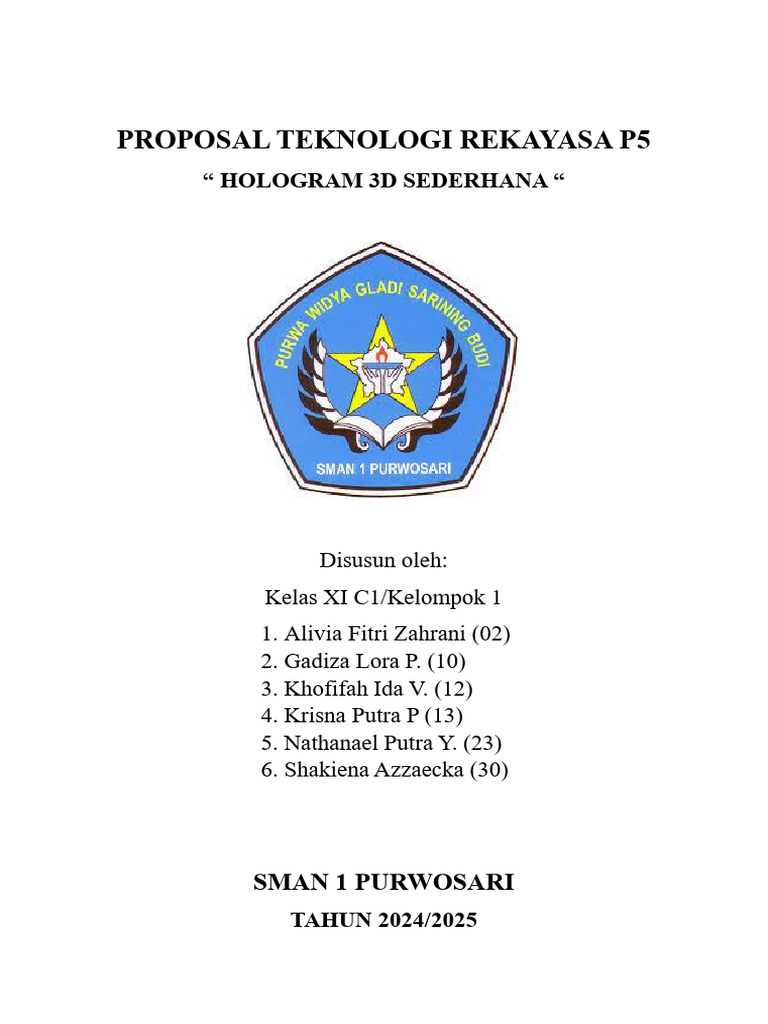 Proposal Teknologi Rekayasa P5 (New) | PDF | Seni