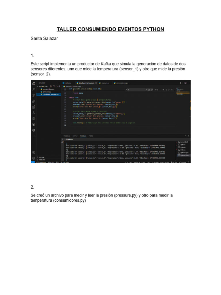Taller Consumiendo Eventos Python - Saritasalazar | PDF | Computadoras