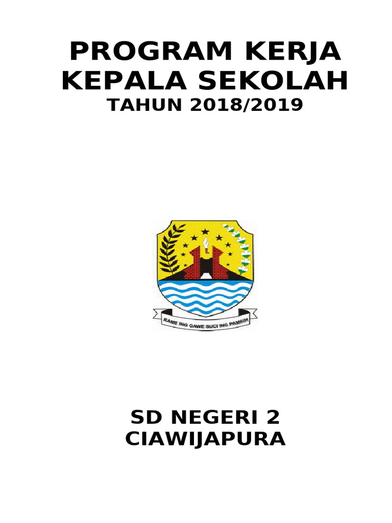 Cover Program Kerja Kepala Sekolah | PDF