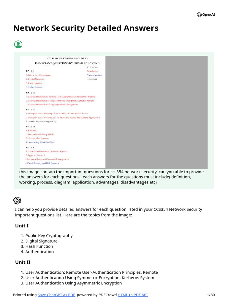 Network Security Study Guide | PDF | Public Key Cryptography | Transport Layer Security