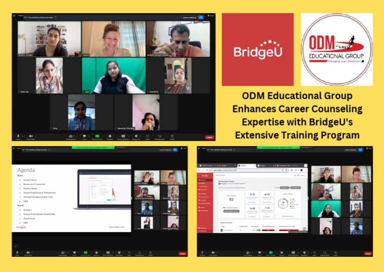 ODM Educational Group Enhances Career Counseling Expertise With BridgeU's Extensive Training ...
