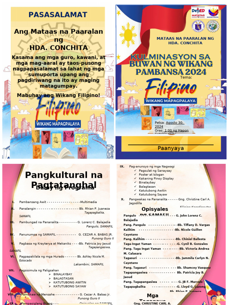 Buwan NG Wika Program 2024 | PDF