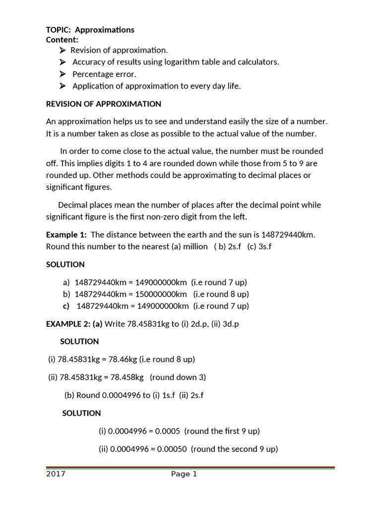 P.E MATHS YEAR 11 | PDF | Significant Figures | Logarithm