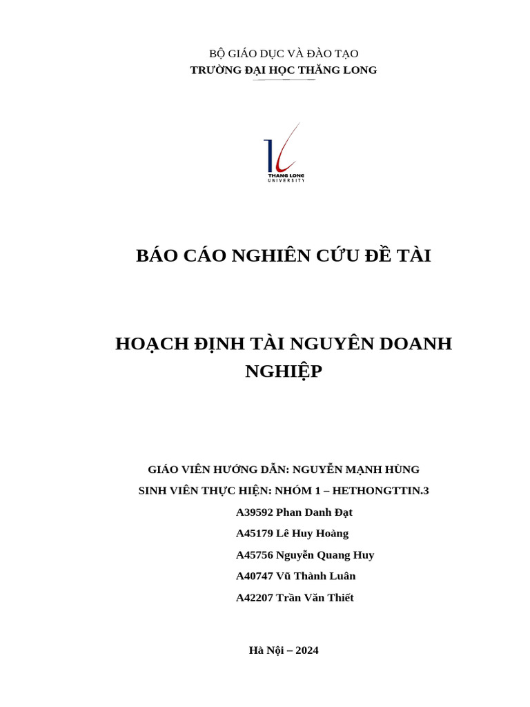 HTTT.3 BTL Nhom1 | PDF