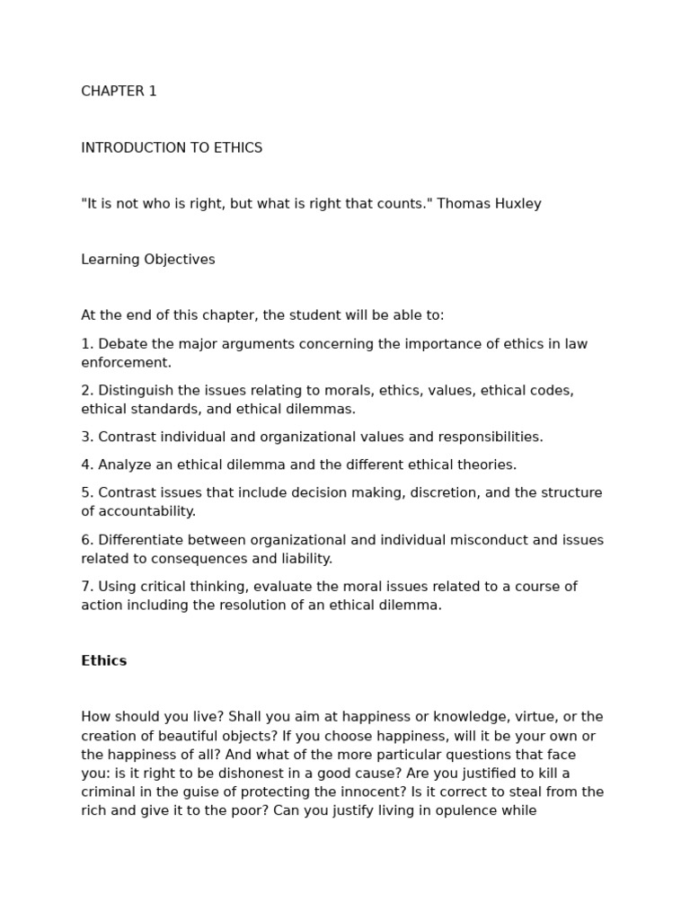 Crim 04 Chapter 01 | PDF | Psychological Egoism | Morality