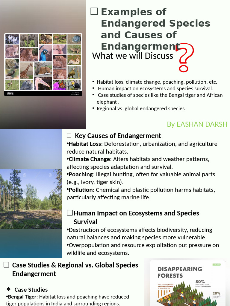 Endangered-Species-Causes-and-Impact EVS | PDF | Home & Garden ...