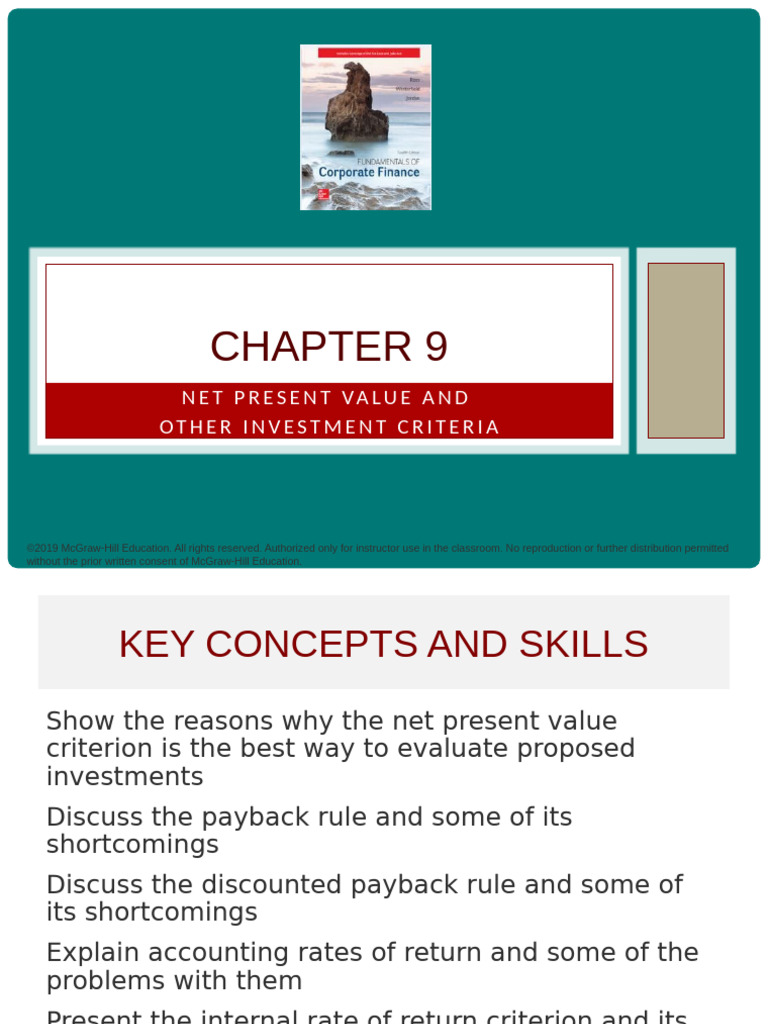 Ross 12e PPT Ch09 Accessible | PDF | Internal Rate Of Return | Net Present Value