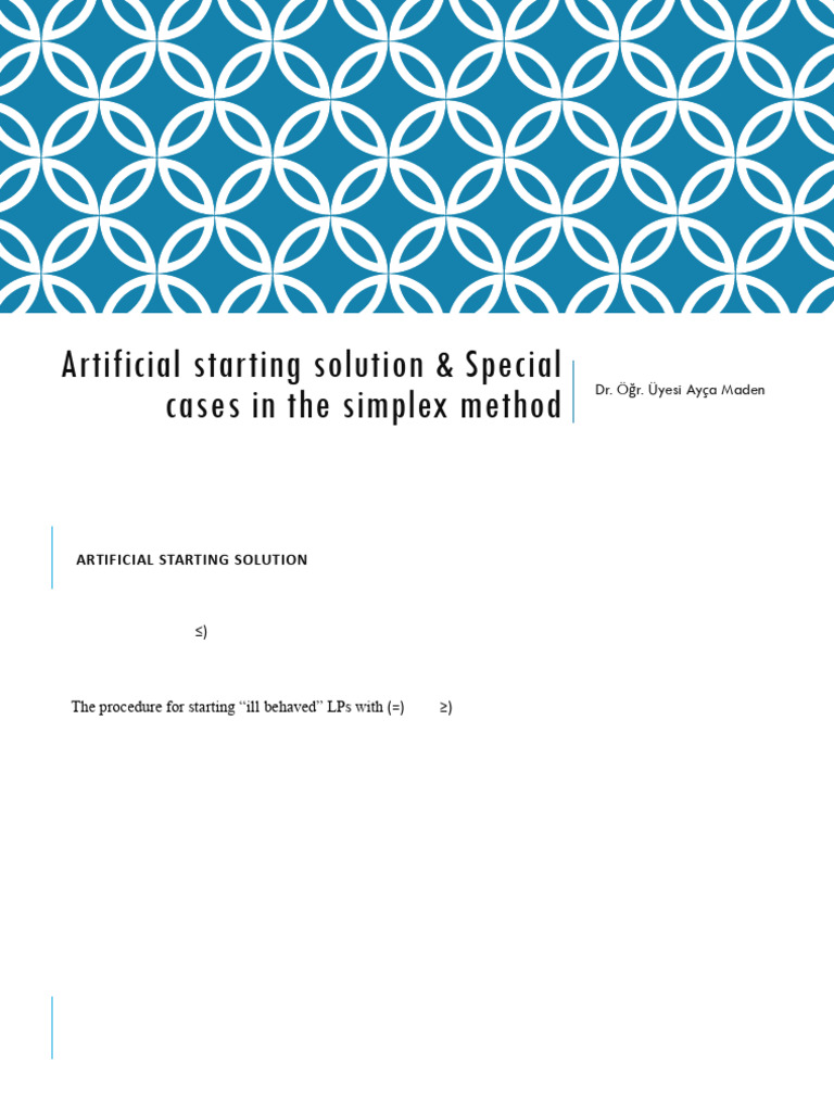 Lecture 4 Big - M Special - Cases | PDF | Mathematical Optimization | Mathematical Analysis