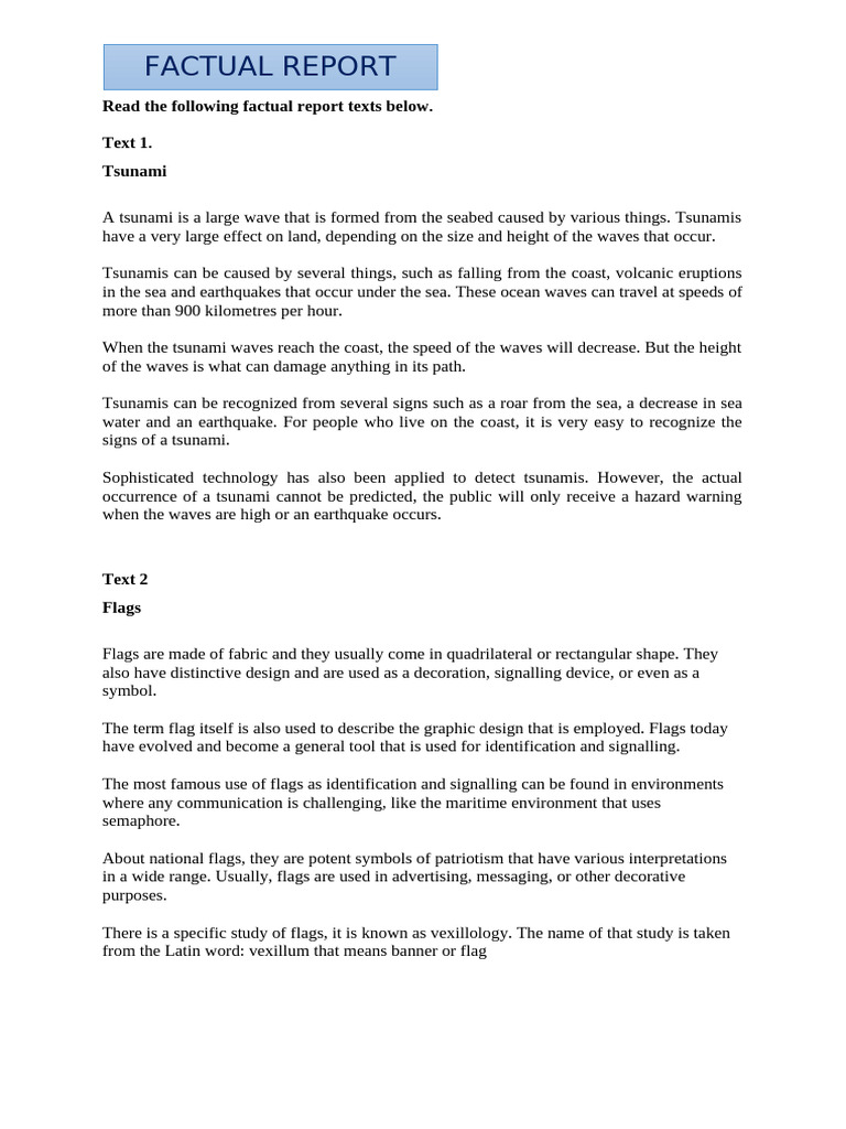Factual Report Task For Xi | PDF | Cats | Tsunami