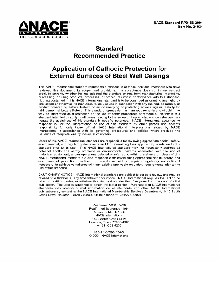 Nace RP0186 | PDF | Art | Technology & Engineering