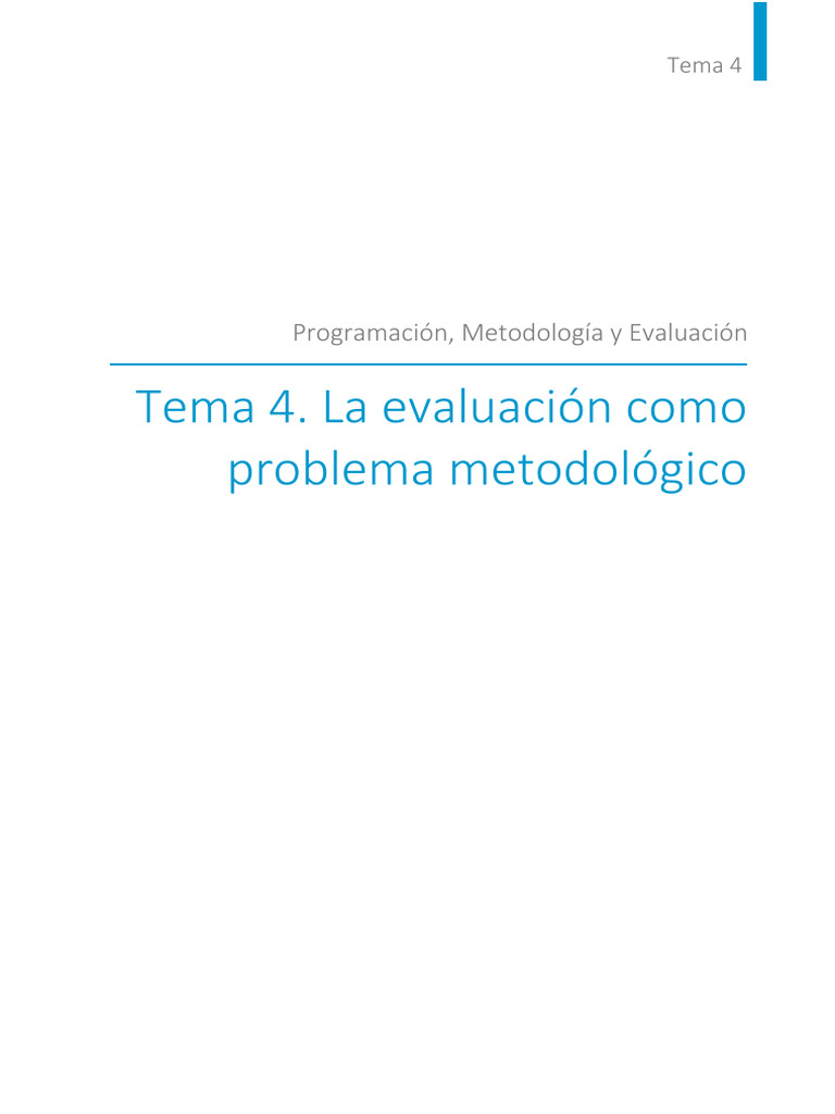 TEMA4 | PDF | Evaluación | Enseñando