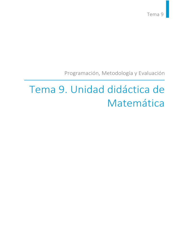 TEMA9 | PDF | Evaluación | Plan de estudios