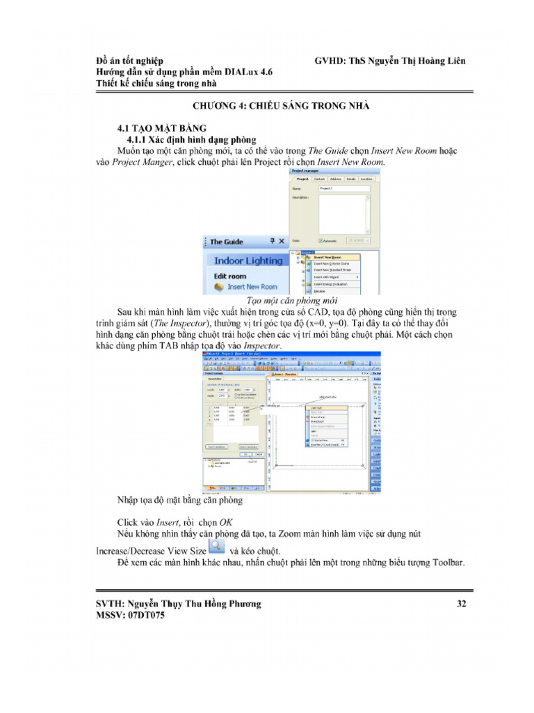 Ky Thuat Chieu Sang Do An Thiet Ke Chieu Sang Trong Nha Su Dung Phan Mem Dialux 4 | PDF ...